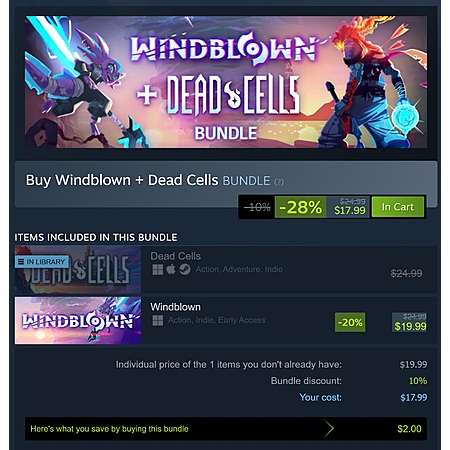 [Steam] Get Windblown for $17.99 if you already own Dead Cells