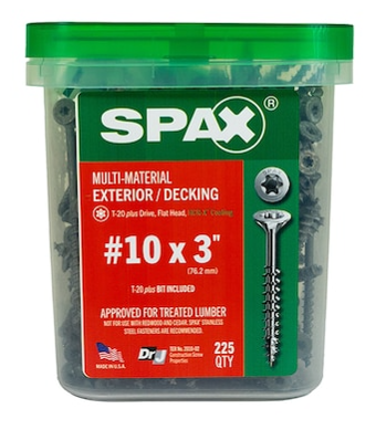 YMMV SPAX #10 x 3-in Double-barrier Multi-Material SPAX Multi-Material ...