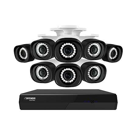 Defender Sentinel 4K Ultra HD POE Wired 1TB NVR Security System With 8 ...
