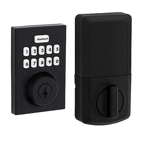 Powerbolt 250 Matte Black Single Cylinder Smart Lock Deadbolt with 10 ...
