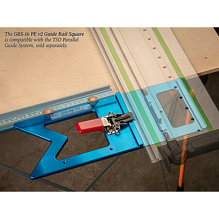 GRS-16 PE v2 Parallel Edge Guide Rail Square for Track Saws (Festool ...