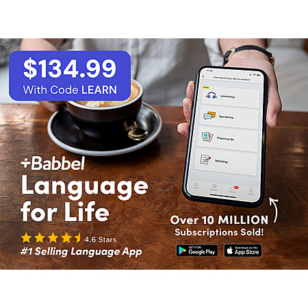 Babbel Language Learning: Lifetime Subscription (All Languages) | Stacksocial $134.99 - 2025-11-01