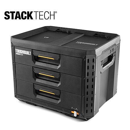 TOUGHBUILT STACKTECH XL 21-in W x 15.6-in H x 16-in D 3 -Drawer Plastic ...