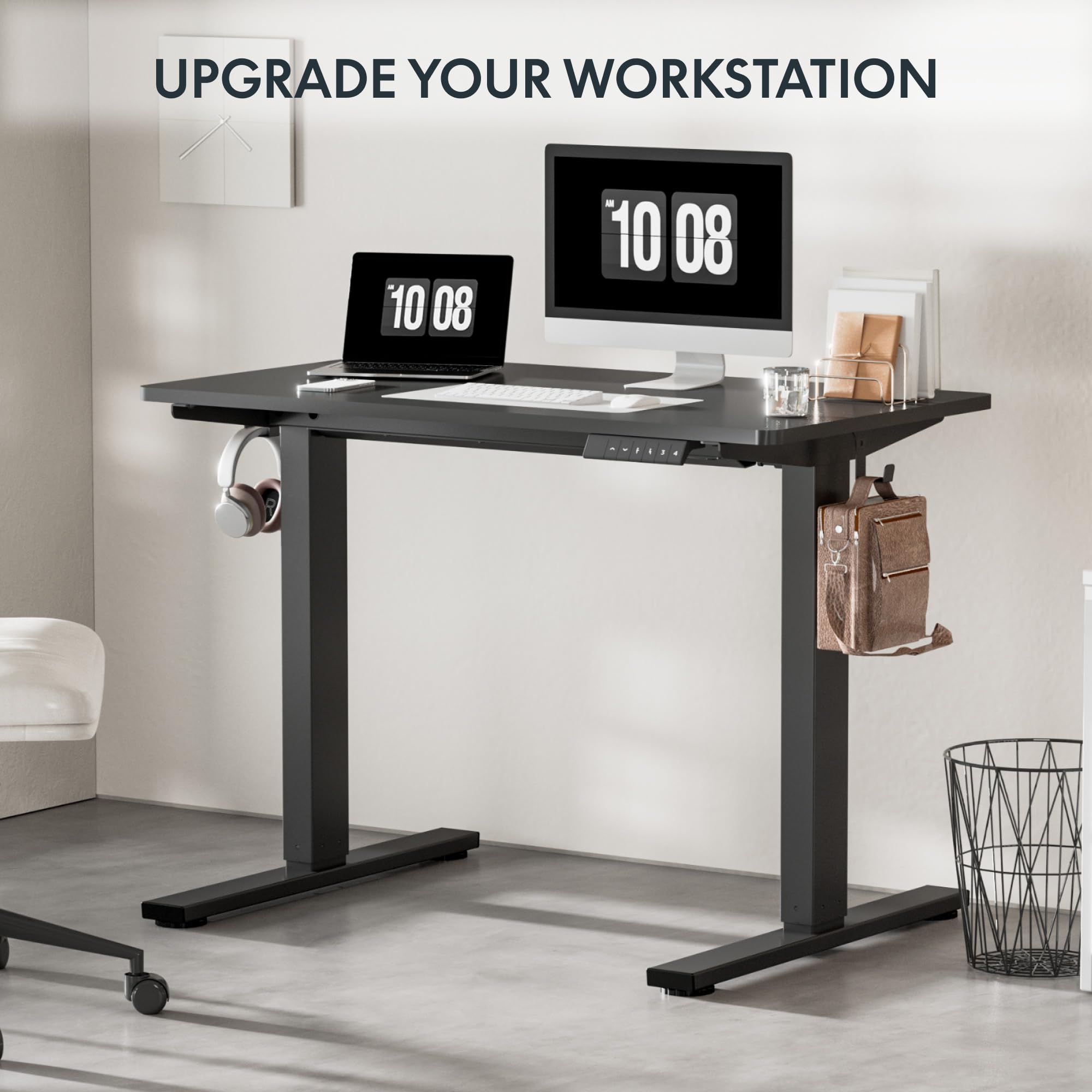 Prime Big Deal: FLEXISPOT EN1 Whole-Piece Standing Desk 48 x 24 Inches Electric Height ...
