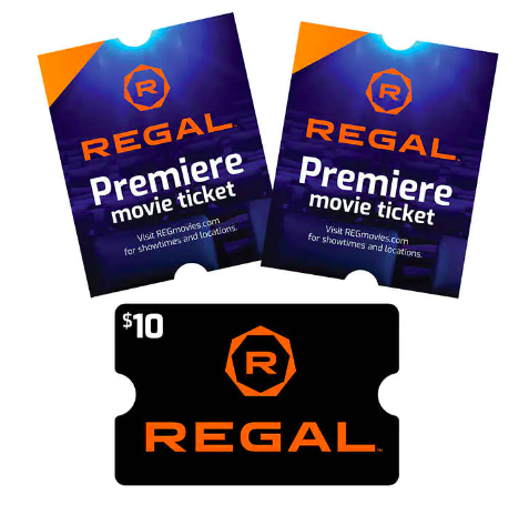 Costco Members - $10 Regal Gift Card + 2 Tickets $24.99