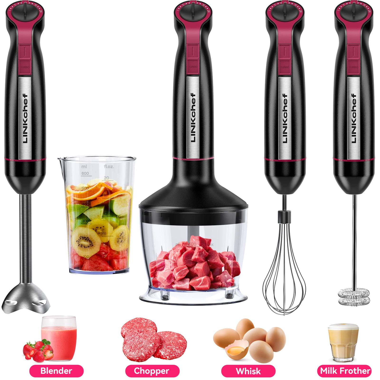 Immersion Blender 20-Speed Hand Blender 800W 5-in-1 Immersion Hand Blender $29.99