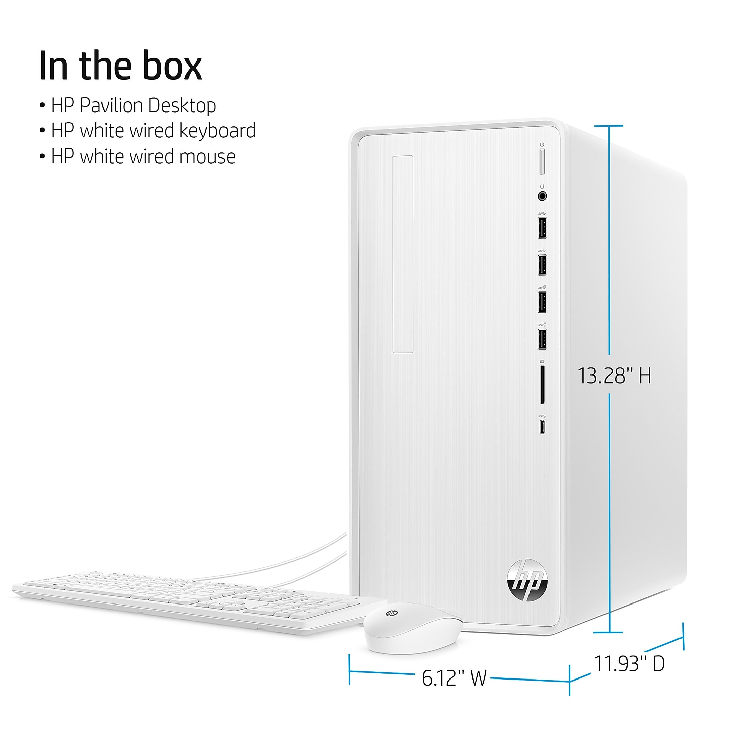 HP Pavilion Desktop Computer, Intel Core i5-12400, 12GB RAM, 256GB SSD ...