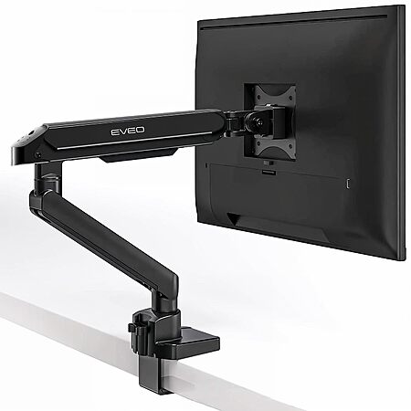 EVEO Premium Single Monitor Arm 14"–34", Adjustable Gas Spring Monitor ...