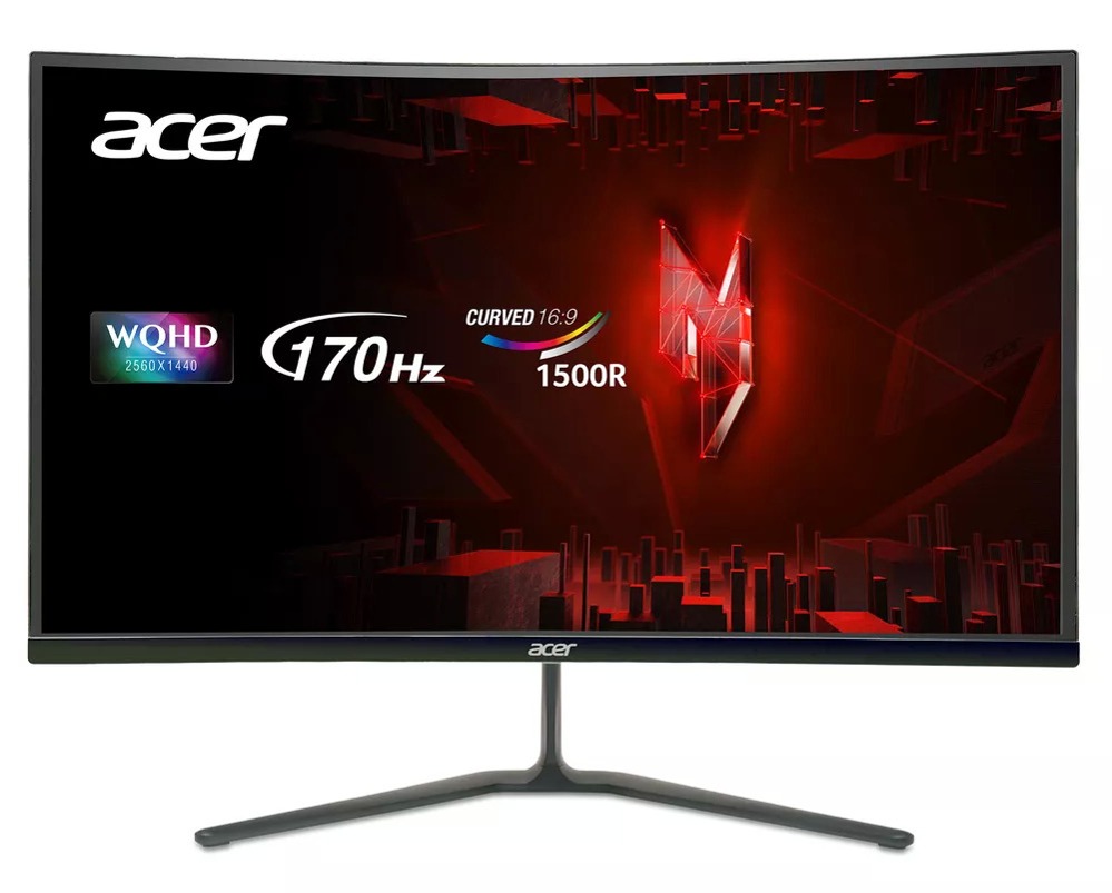 (Cert. Refurb) 27" Acer Nitro ED270U 1440p VA 170Hz Curved Gaming ...