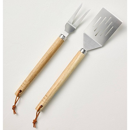 2-Pack Hearth & Hand with Magnolia Spatula & Fork Grill Tool Set $6 ...