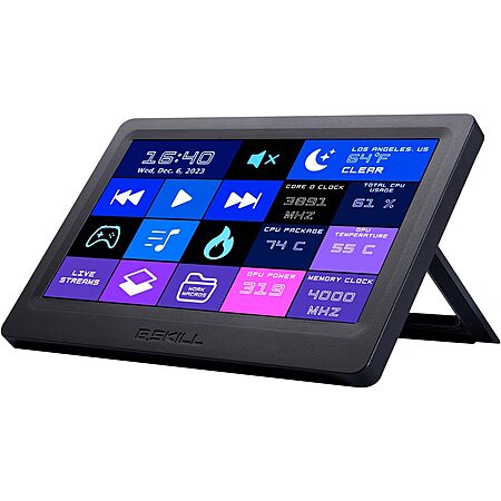 G.Skill WigiDash PC Command Panel - 7 inch Touch Display, Up to 20 (5x4 ...