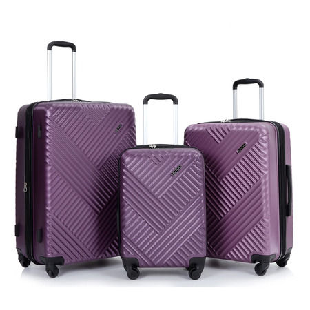 Travelhouse 3 Piece Luggage Set Hardshell Expandable Lightweight ...