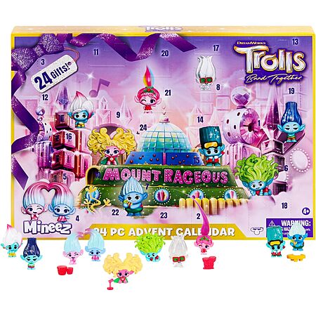 24-Piece Trolls Band Together Mineez Holiday Advent Calendar $9.99 ...