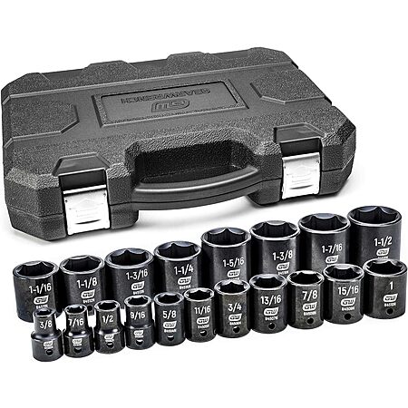 $56.68: 19-Piece GEARWRENCH 1/2" Drive 6 Pt. Standard Impact Socket Set ...