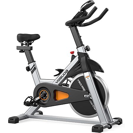 Yosuda Indoor Stationary Cycling Bike w/ LCD Monitor & Tablet Mount ...