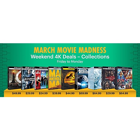 The Bourne Complete Collection 4K UHD $ 29.99 or $24 for new customer ...