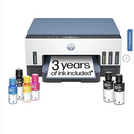 HP Smart Tank 7002 Wireless All-in-One Cartridge Free Color Ink Printer ...