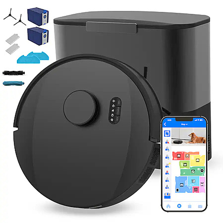 bObsweep - UltraVision Pet Self-Empty Robot Vacuum & Mop, 1.5 Gal 180 ...