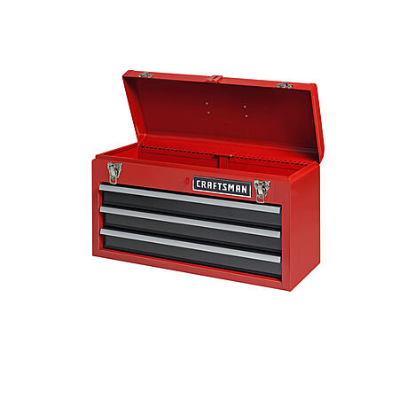 Craftsman 20.5" Portable 3-Drawer Red Steel Lockable Tool Box - 2022-10-28