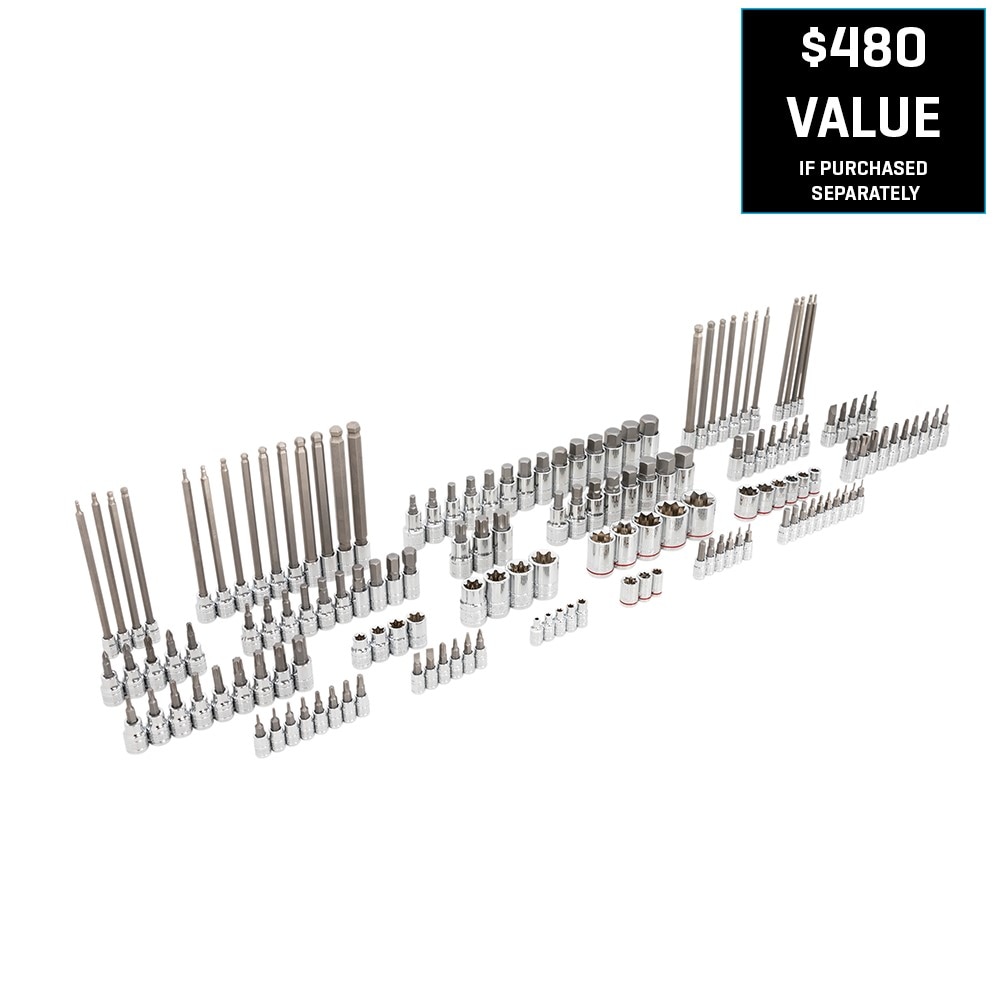 Kobalt 153-Piece Hex/Phillips/Slotted/Square/Torx/Tr Torx Bit Driver ...