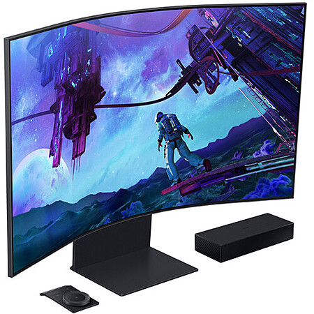 55" Samsung Odyssey Ark 2nd Gen 4K HDR 165 Hz Curved Gaming Monitor ...