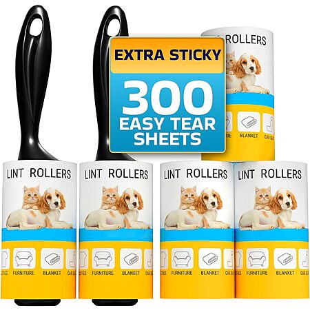 5-Pack 60-Sheet Lint Rollers $5.84 w/ S&S + Free Shipping w/ Prime or on $35+