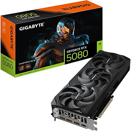Prime Members: GIGABYTE RTX 5080 WINDFORCE OC SFF 16GB GDDR7 Graphics ...
