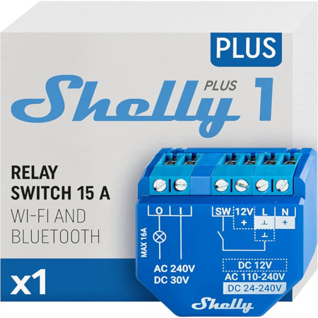 Shelly Plus 1 UL WiFi & Bluetooth Smart Relay Switch $12.53 - 2024-11-27