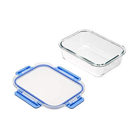 Amazon Basics Glass Food Storage Container with BPA-Free Locking Lid (7 ...