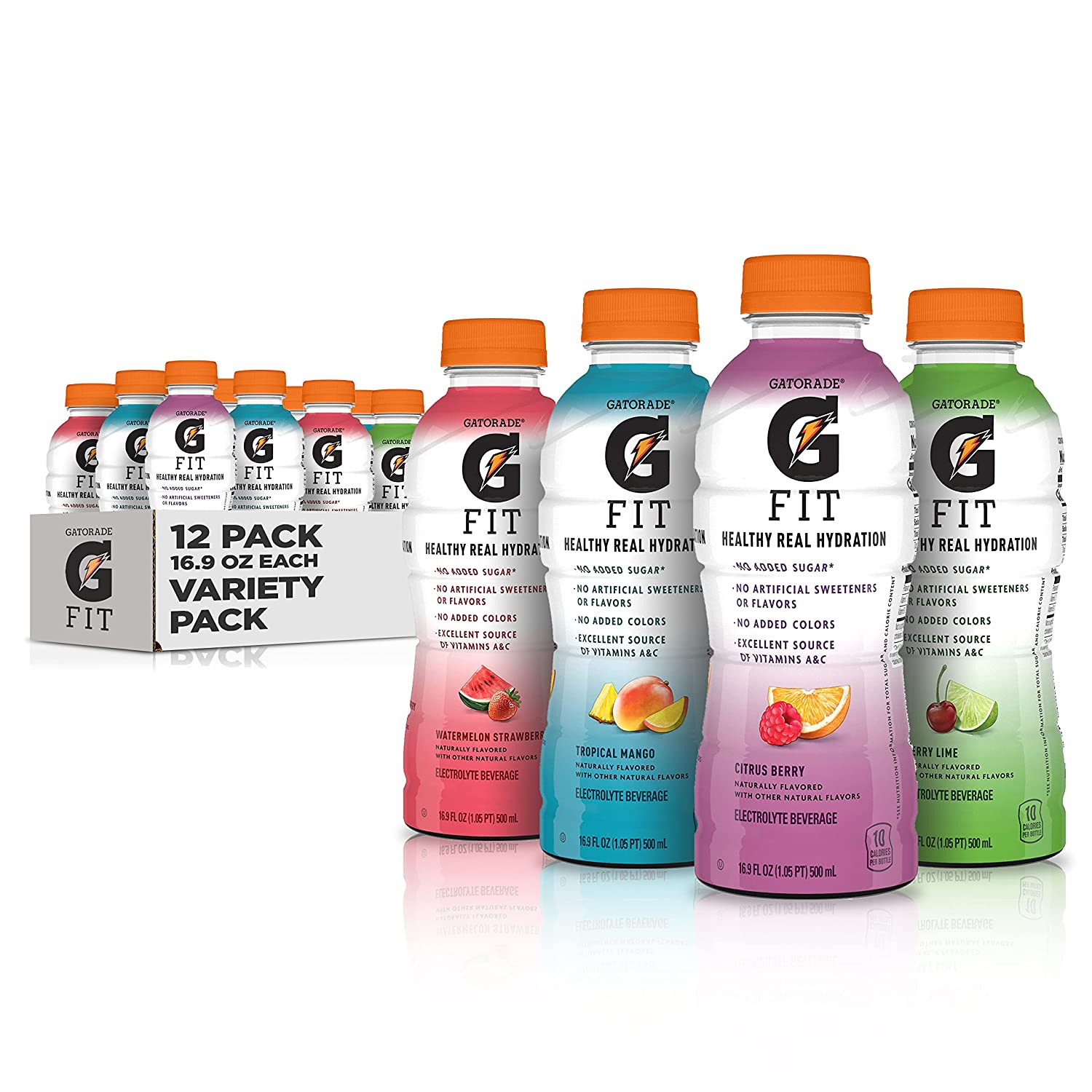 12-Pack 16.9-Oz Gatorade Fit Electrolyte Beverage (4-Flavor Variety ...