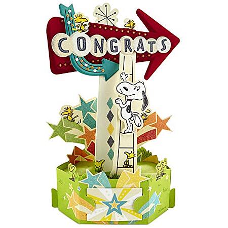Hallmark Paper Wonder Peanuts Pop Up Congratulations Card $6.70 + Free ...