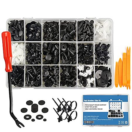 EZYKOO 465 Pcs Car Retainer Clips & Plastic Fasteners Kit for $15.94 ...