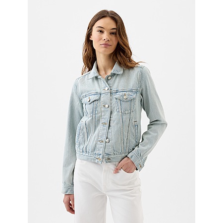 Gap Factory Women's Icon Denim Jacket (Light Wash or Medium Wash) $28. ...