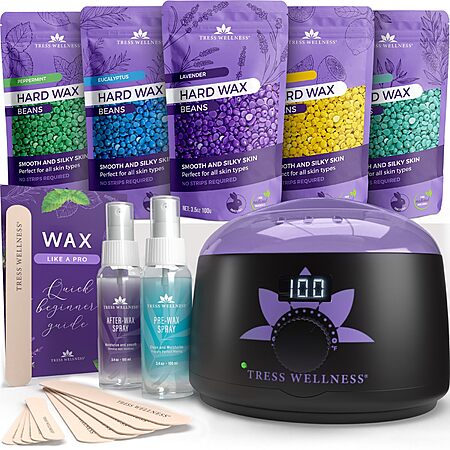Tress Wellness Waxing Kit (Wax Warmer, Wax Bean Bags & Accessories) $16 ...