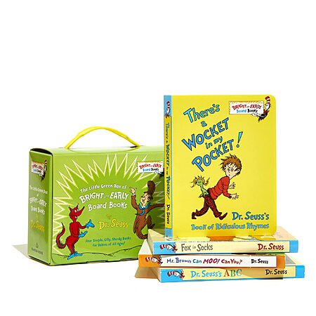 4-Books Dr. Seuss The Little Green Box of Bright & Early Board Book Set ...