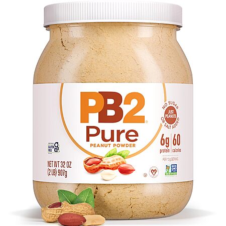 32-Oz PB2 Peanut Butter Powder (Pure, Cocoa, Crunchy or Original ...