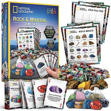 National Geographic Rock & Mineral Bingo Game Set $12.50 + Free ...