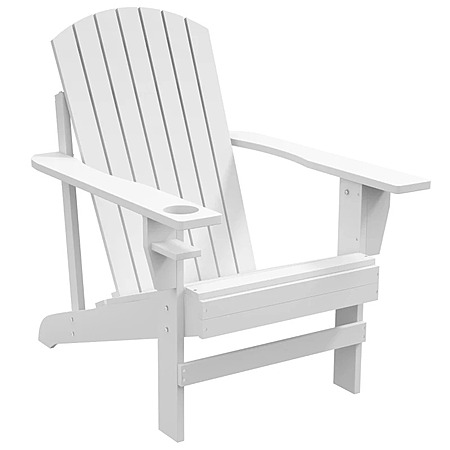 Outsunny Oversized Adirondack Wood Patio Chair (White) $46.39 + Free ...