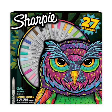 27 Sharpie Permanent Marker Pack, Fine and Ultra-Fine Tip Markers ...