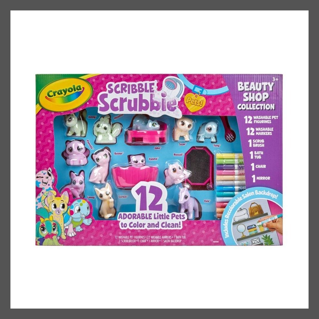 Crayola Scribble Scrubbie Pets Beauty Shop Drawing and Coloring Kit $10 ...