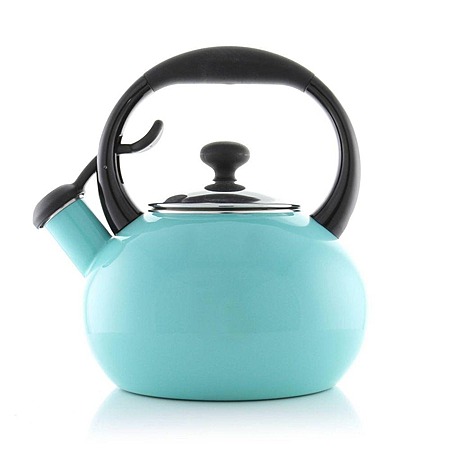 Chantal Aqua Button Kettle 1.8 QT Tea/Water Cool-Touch Trigger Whistle ...