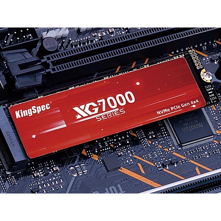 4TB KingSpec XG 7000 TLC PCIe 4.0x4 NVMe Solid State Drive w/ Heatsink ...