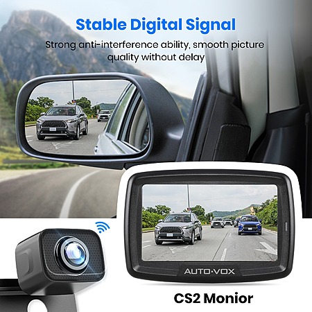 AUTO-VOX CS-2 Wireless Backup Camera,Easy Install Stable Digital Signal ...