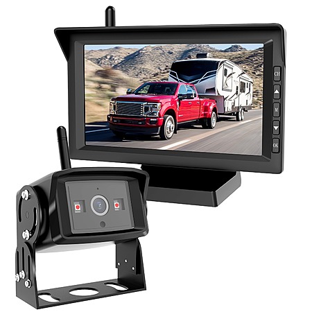 AUTO-VOX RV Backup Camera Wireless with 7" HD Split Screen Monitor ...