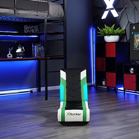 X Rocker Horizon RGB Lighting 2.0 Wired Floor Rocker Gaming Chair (Open ...