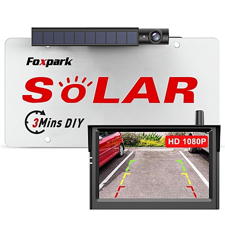 Foxpark S1 Solar Wireless Backup Camera: 3Mins DIY Installation, 1080P ...