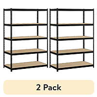 2-Count 5-Shelf Muscle Rack Steel Freestanding Shelving Units w ...