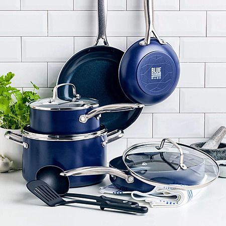 10-Piece Blue Diamond Ceramic Non-Stick Cookware Set $37.59 + Free Shipping