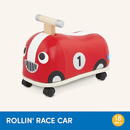 Battat Rollin' Race Car Ride-On Toy w/ Wooden Handle $13.49 + Free ...
