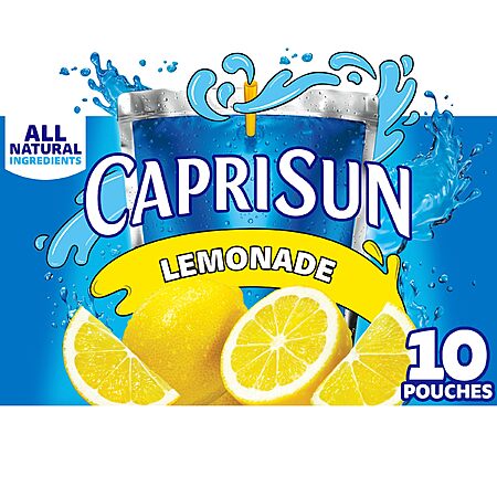 10-Count 6-Oz Capri Sun Lemonade Drink $1.49 w/ S&S + Free Shipping w ...